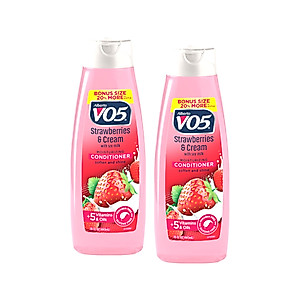 Moisture Milks Conditioner Cream, 12.5 oz, Strawberries by Vo5 (Pack of 2)