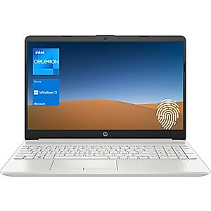 HP Essential Laptop, 15.6" FHD Display, Intel 4-Core Processor, 16GB DDR4 RAM, 1TB SSD, Webcam, Fingerprint Reader, SD Card Reader, RJ-45, HDMI, Wi-Fi, Windows 11 Pro, Gold