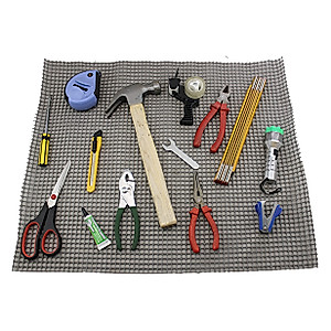 2 Pack Multi Purpose Anti-Slip Shelf and Draw Liner Mat Non Skid 18" x 47" - Trim to Fit - Ideal as a Tool Box Liner Home Office RV (Gray)