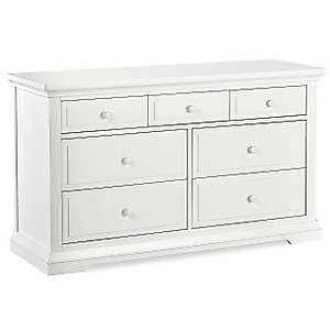 Evolur Parker Double Dresser, Winter White, 54x20.3x32 Inch (Pack of 1)