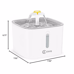 Ciays Automatic Pet Water Fountain, 84oz/2.5L Water Dispenser with 3 Replacement Filters for Cats, Dogs, Multiple Pets