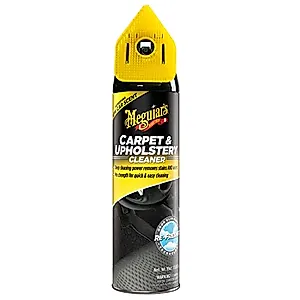 Meguiar's Carpet & Upholstery Cleaner - Automotive Carpet Cleaner, Upholstery Cleaner, and Fabric Cleaner in One, Pro-Strength Cleaning that Removes Odors and Leaves a New Car Scent, 19 Oz Aerosol