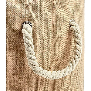 Collapsible Laundry Basket Large with Drawstring Top Closure (13.4 x 22 in)