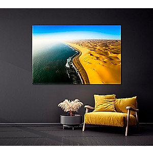 Skeleton Coast Namib Desert Namibia Canvas Print 5 Panels / 36x24 inches