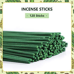 SnailDigit Citronella Incense Sticks, Lemongrass Incense Sticks Set, Natural Plant Based Ingredients, Citronella Incensefor Home Patio, Garden Balcony, BBQ, Camping, Outdoor, Picnic 120 Sticks