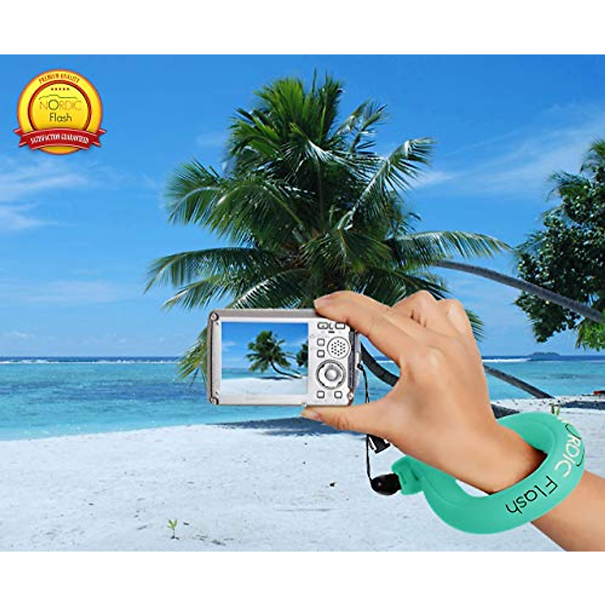 Nordic Flash Waterproof Camera Float - Pack of 2 - Turquoise & Purple