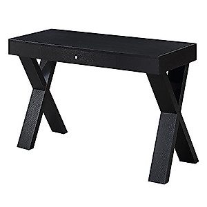 Convenience Concepts Newport 1 Drawer Desk, Black
