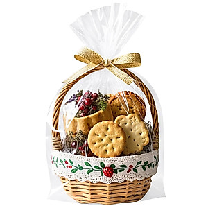 Yotelab 12x18 Inch Cellophane Bags, 20Pcs Clear Cellophane Gift Bags