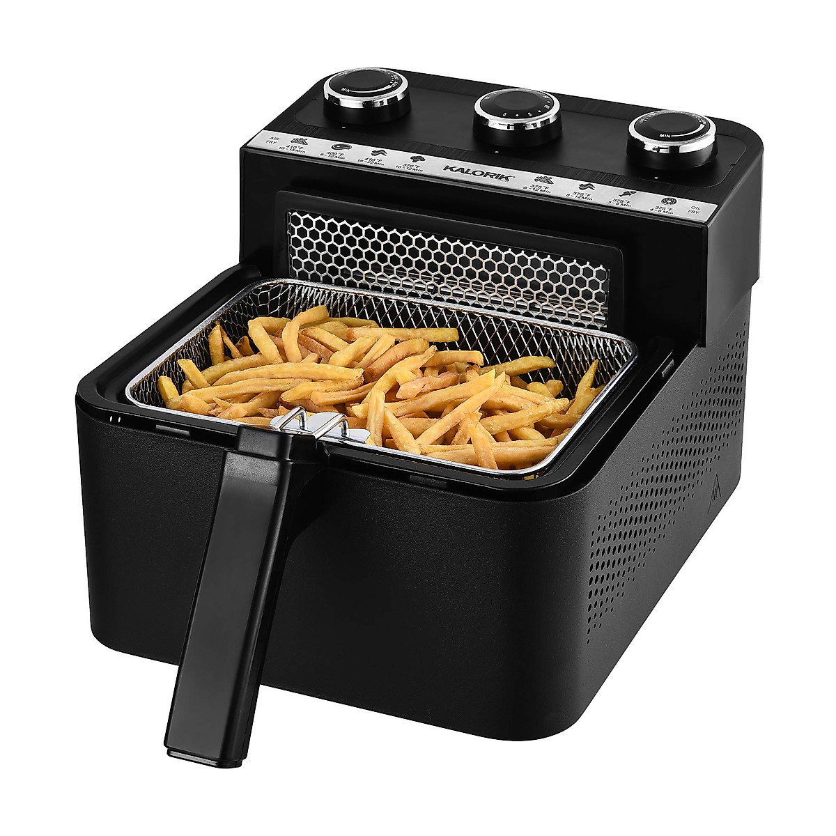 Kalorik 2-in-1 Air Fryer and Deep Fryer, Black