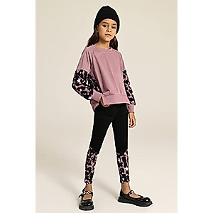Danna Belle Kids Long Sleeve T-Shirt and Pants Set Top Leggings Outfits for Girls 8-10 Years