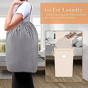 Large Laundry Hamper with Lid - Collapsible Dirty Clothes Hamper with Removable Bag and Handles, Laundry Hamper for Clothes & Toy Storage,Tall Laundry Hamper for Bathroom Bedroom Dorm Room Essentials