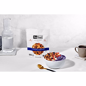 NuTrail Nut Granola Cereal, Blueberry Cinnamon, No Sugar Added, Keto, Low Carb, Gluten Free, Grain Free, Healthy Breakfast 8 oz. 1 Count