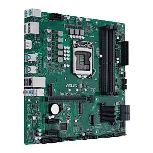 ASUS Pro Q570M-C/CSM LGA1200 (Intel 10th&11th Gen) mATX Commercial Motherboard (PCIe 4.0,1 LAN,Front Panel USB 3.2 Type-C, Intel vPro,2X DP,TPM 2.0 IC,COM debug Header,self-Recovering BIOS,ACCE)