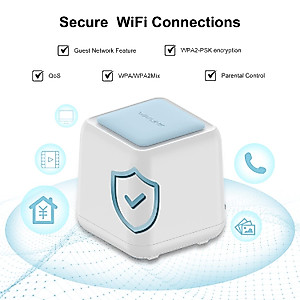 WAVLINK Mesh WiFi System up to 2,000-3,000 sq. ft. Whole Home Coverage WiFi Router/Extender Replacement, Dual-Band 2.4GHz+5Ghz, 4 x Internal Antennas, Support Touch Link Function, 2-Pack