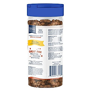 Natural Balance Limited Ingredient Mini-Rewards Salmon Grain-Free Dog Training Treats for Dogs | 5.3-oz. Canister