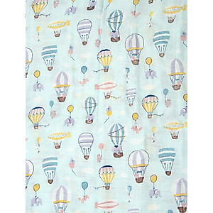 Loulou Lollipop Soft Baby Swaddle Blanket Muslin Wrap Receiving Blanket for Newborn to Toddler Girl and Boy, Large 47” by 47” - Hot Air Balloon…