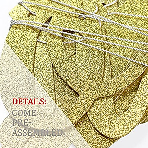 One Day Away Banner, Rehearsal Dinner Decorations Supplies, Wedding Party Sign, Tomorrow We Do, Pre-Strung, Photo Background, Gold Glitter