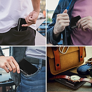 TopMost RFID-Blocking Aluminum Black Wallet Credit Cards Holder for men & women - Slots for 12 Cards And Bills