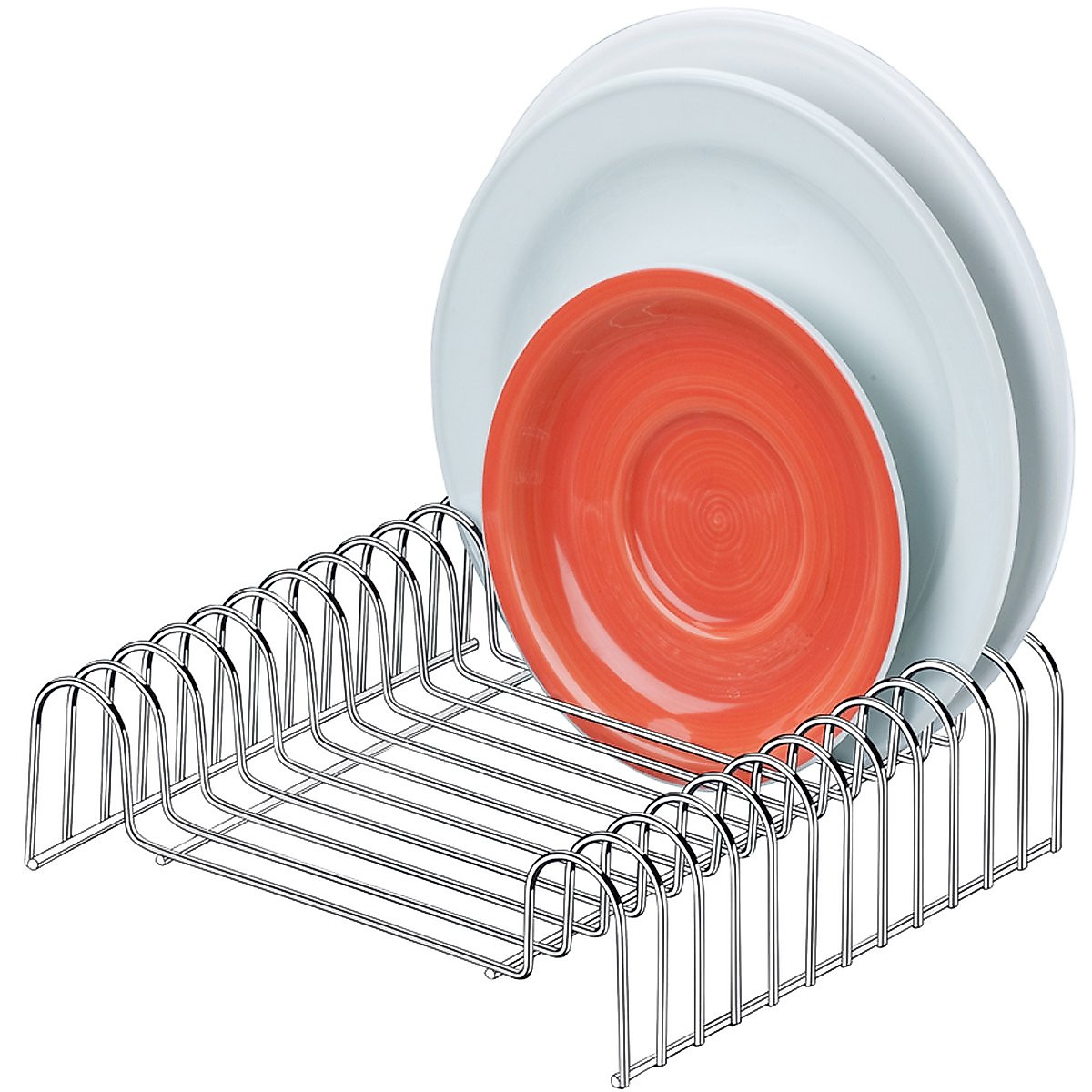 Future Plate Organizer, 12 Positions, Chrome