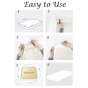 DDALLINONE Sleeper Sofa Bed 4 PC's Sheet Set - Full Sofa (54 in x 72 in) Turquise Solid Sofa Bed Sheets - 100% Cotton 400 Thread Count Fits Mattresses Up to 5" Drop with 4 -PCS Fitted Straps