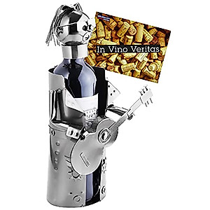 BRUBAKER Wine Bottle Holder Rockstar Guitarists, Guitar Player - Decoration