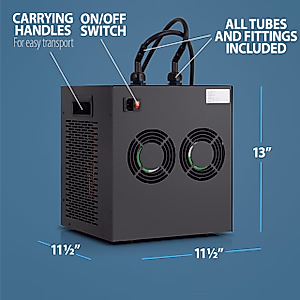 Polar Revive Chiller for Ice Bath and Cold Plunges Including All Hoses and Pumps. 1/3 HP, 2/3 HP, 1 HP Models (1/3 HP)