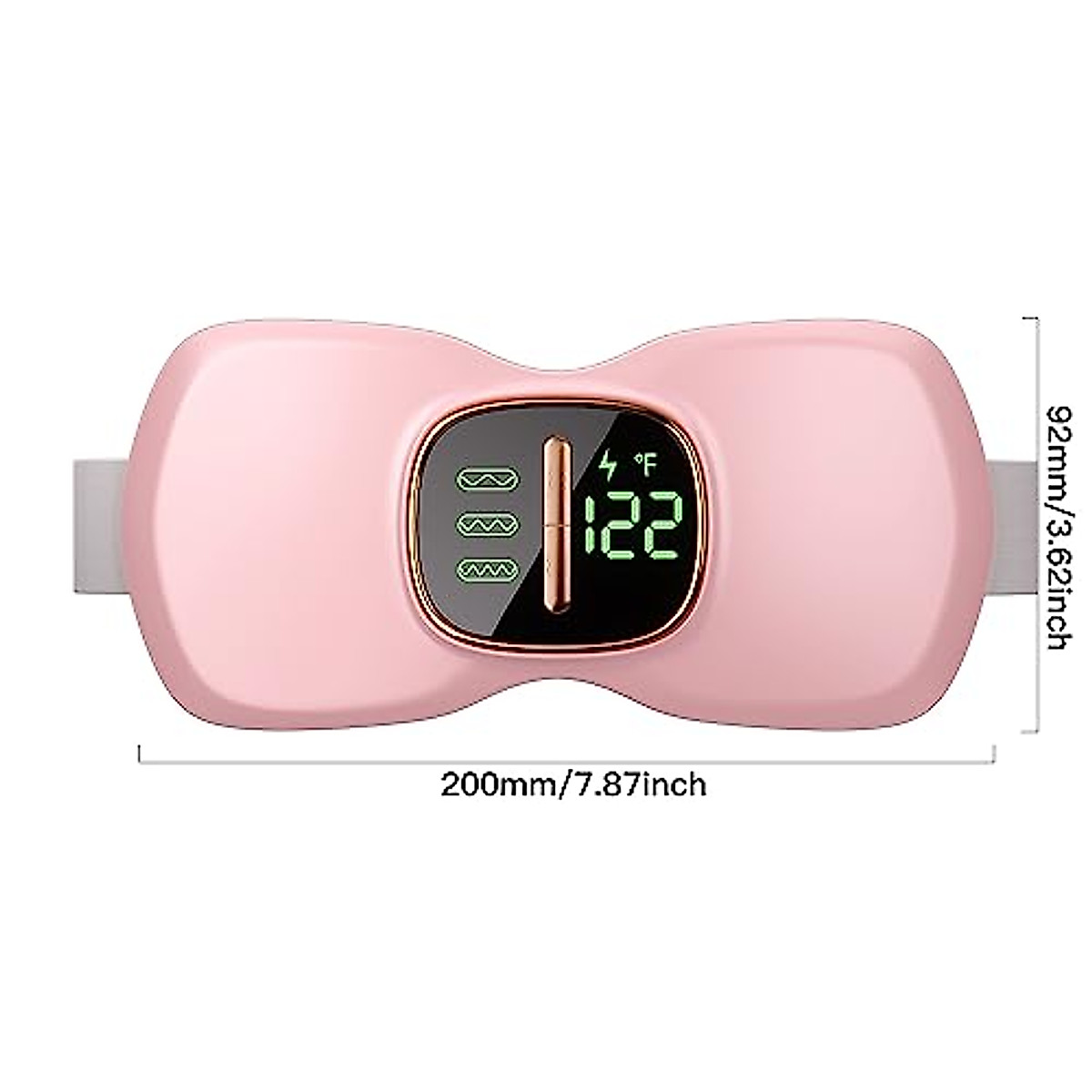 Portable Cordless Heating Pad, NUAKENE Fast Heating Pads for Cramps Belly with 3 Heat Levels and 3 Massage Modes Rechargeable Menstrual Heating Pad, Ideal Gifts for Women and Girl, Pink