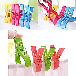8Pcs Beach Towel Clips Large Size Windproof Plastic Bathroom Towel Clips, Quilt Clamps Clothes Pegs for Home Pool Chairs, Laundry, Sunbeds and Sun Loungers