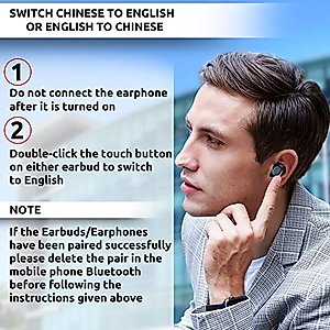 VOLT PLUS TECH Wireless V5.1 Bluetooth Earbuds for Samsung Galaxy S22/S21/Ultra/Plus/5G F9 TWS with Mic,8D Bass,Noise Reduction Technology,Waterproof with 2000mAh Charging Case