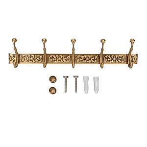 Coat Rack Wall Mount, Rail Wall Hook Coat Hooks Behind Door Mounted for Coat Hat Clothes Hanging Vintage Space Hat Racks Hooks for Hanging Coats Wall Mounted