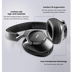 SAMSUNG AKG (A Samsung Brand) N700NC M2 Over-Ear Foldable Wireless Headphones, Active Noise Cancelling Headphones - Black (US Version), 2.6, Model:GP-N700HAHCIWA