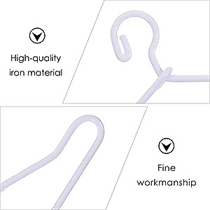 VICASKY Mini Doll Hanger 50pcs Mini Doll Clothes Hanger White Tiny Clothing Dress Gown Hanger Miniature Clothes Hanger Hanging Dress Closet Accessories 4X2. 2CM White Little Hangers