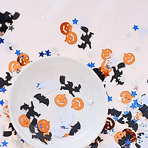NUOBESTY Halloween Party Favor Thanksgiving Day Confetti Art Craft Star Sequins Confetti for Halloween Night Decked Dinner Table Decor Party Decoration Confetti Sprinkle Dining Table