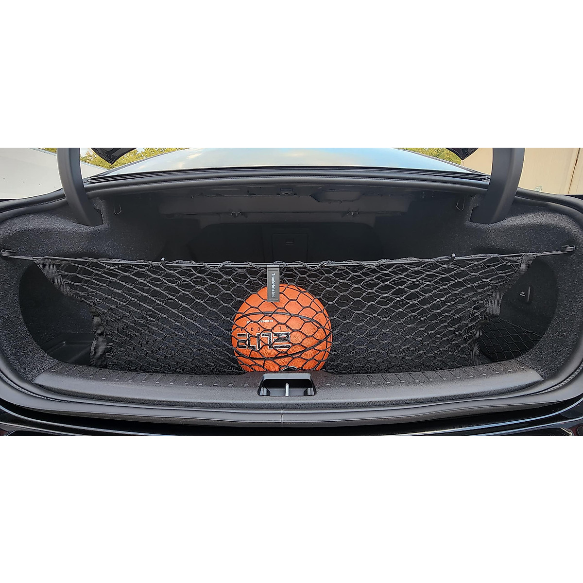 Envelope Style Automotive Elastic Trunk Mesh Cargo Net for Volvo S60 B5-2019-2025 - Premium Trunk Organizer and Storage - Luggage Net for Sedan - Car Organizer for Volvo S60 T8