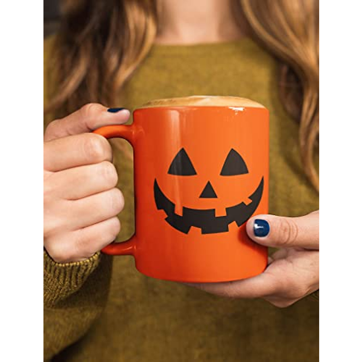 Tstars Jack O Lantern Cup Halloween Pumpkin Face Coffee Mugs 11 Oz. Orange