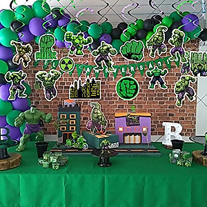 30 PCS Green Hero Party Hanging Swirl Decoration ,Heroes Theme Green Hero Hanging Swirl Foil Decorations Birthday Party Supplies