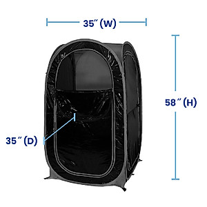 Under the Weather PrivacyPod 1 Person Pop-up Sports Tent. The Original, Patented WeatherPod - Black