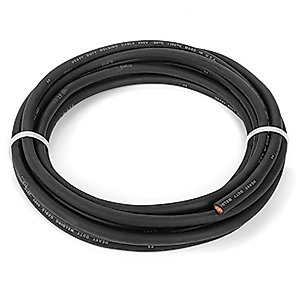 EWCS 4 Gauge Premium Extra Flexible Welding Cable 600 Volt - Black - 25 Feet - Made in The USA