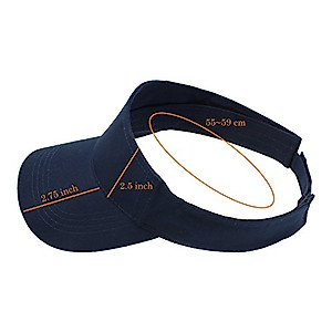 Top Level Sun Sports Visor Men Women - One Size Cap Hat,Navy