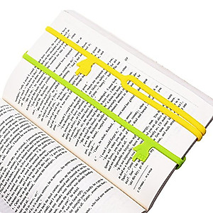 CRIVERS 10pc Silicone Finger Point Bookmark, Lovely Book Marker Strap for Office Supplies School Supplies Stationery Gift