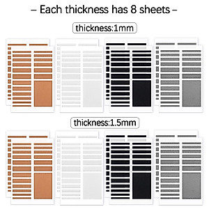 16 Sheets Invisible Ring Size Adjuster with 2 Pieces Plastic Ring Guard Ring Size Adjuster for Loose Jewelry Rings Guard Tightener, Spacer, Sizer, Fixing Wide Rings, 4 Colors, 2 Kinds of Thickness