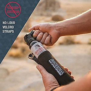 SABRE Frontiersman 9.2 fl oz. Bear Spray, Maximum Strength 2.0% Major Capsaicinoids, Powerful 35 ft. Range Bear Deterrent, Outdoor Camping & Hiking Protection, Quick Draw Holster & Multipack Options