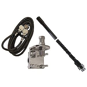 ProComm HSS995-3B 3' Single Black Fiberglass CB Antenna Kit