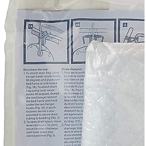 Covidien 6206 Dover Urine Drainage Bag with Needle Sampling, Anti-Reflux Chamber Drain Port Poly Bag, 2000 mL Capacity (Pack of 20)