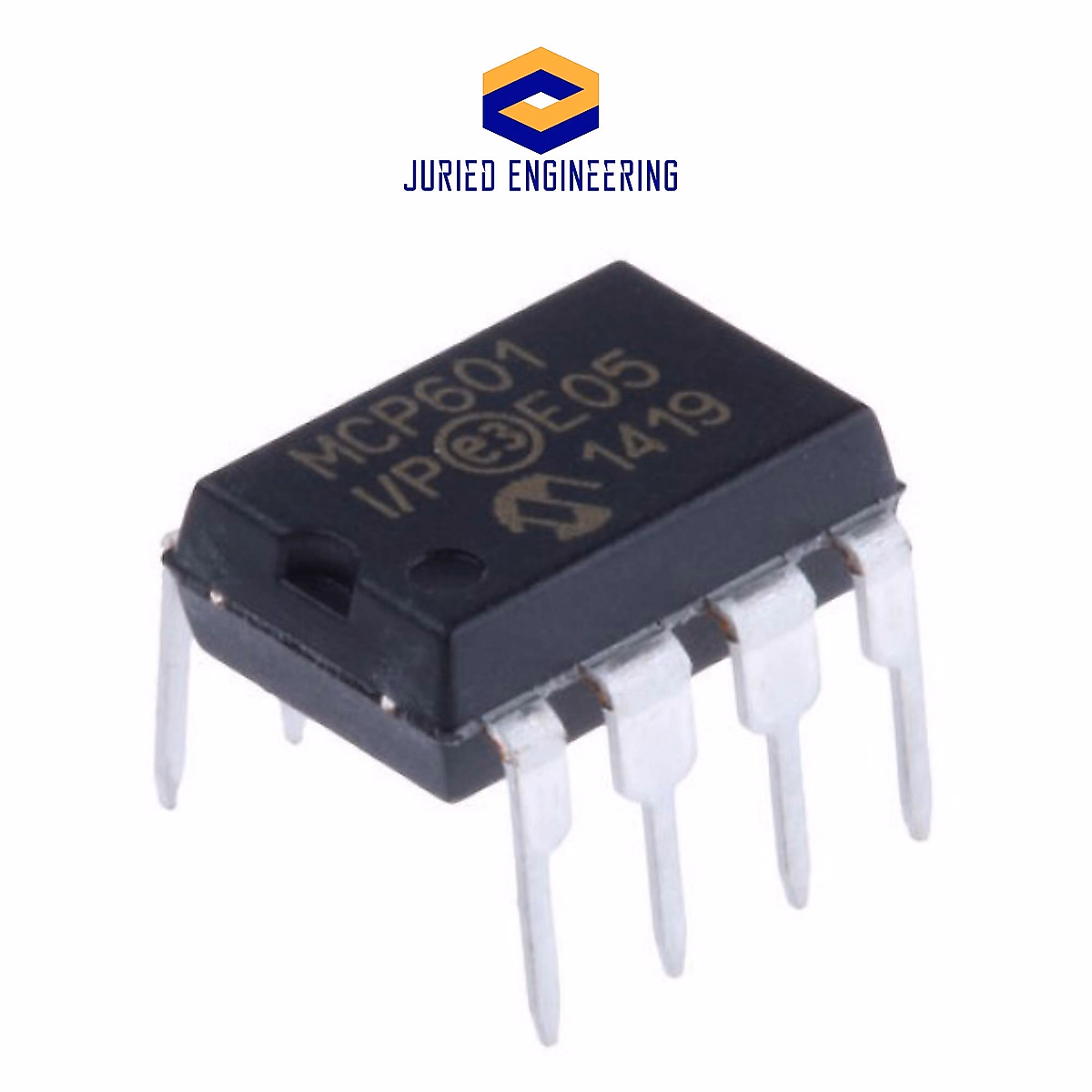 Juried Engineering Microchip MCP601-I/P MCP601 Single Supply CMOS Operational Amplifier DIP-8 Breadboard-Friendly (Pack of 4)