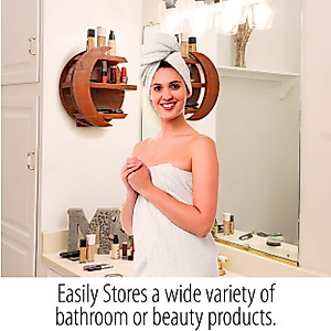 MMOBILITY CHAMAMA Moon Shelf, Boho Decor for Bedroom, Crystal Shelf, Crystal Wall Decor, Moon Shaped Shelf for Crystals, Moon Decor, Wooden Moon Shelf, Bathroom Shelf, Crystal Shelf