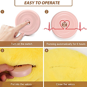 CZTNNZK Heartbeat Puppy Toy for Anxiety Relief, Dog Behavioral Aid Toy for Puppies Sleep Aid Separation Anxiety Soother,Newborn Puppy Sleep Aid Plush Toy,Plush Toys for Dogs.(Yellow)