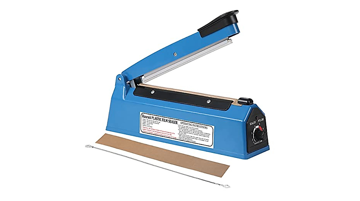Impulse Heat Sealer - 12-Inch Manual Plastic Bag Sealer for Home & Business