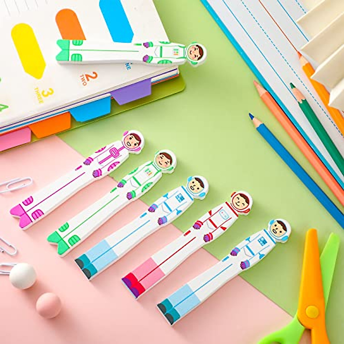 32 Pieces Spaceman Writing Tools Spacers for Writing Spaceman Handwriting Spacer Tool Classroom Management Tools for Students to Learn Proper Word Spacing
