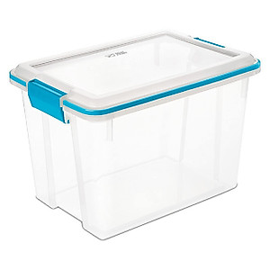 MDMprint Clear Storage Tote 16 1/8 in x 11 1/4 in x 10 7/8 in H, 1 PK